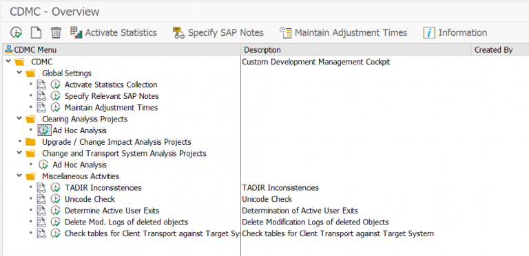 Analyzing code before upgrade or support package: CDMC toolset ...