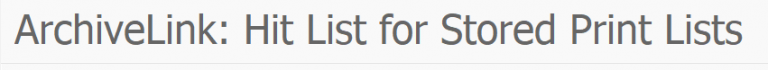 Print list archiving – Saptechnicalguru.com