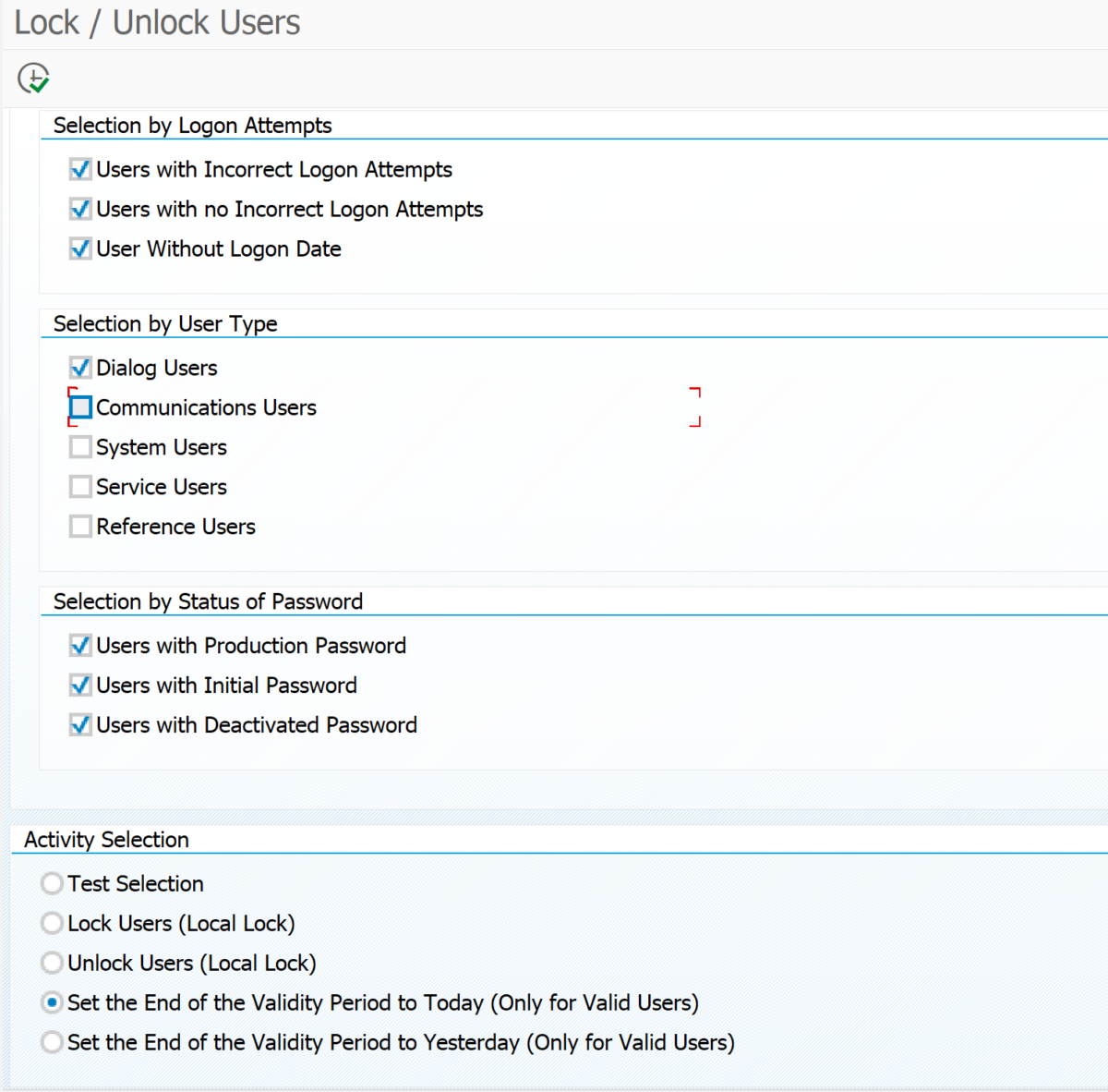 Mass locking and end validity date of users – Saptechnicalguru.com