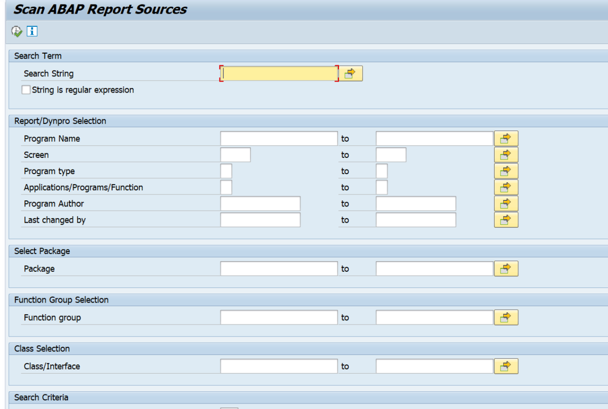 Scanning ABAP code: ABAP search tool – Saptechnicalguru.com