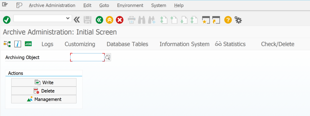SAP database growth control: data archiving general setup ...