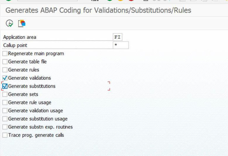 Generating substitution and validation rules – Saptechnicalguru.com