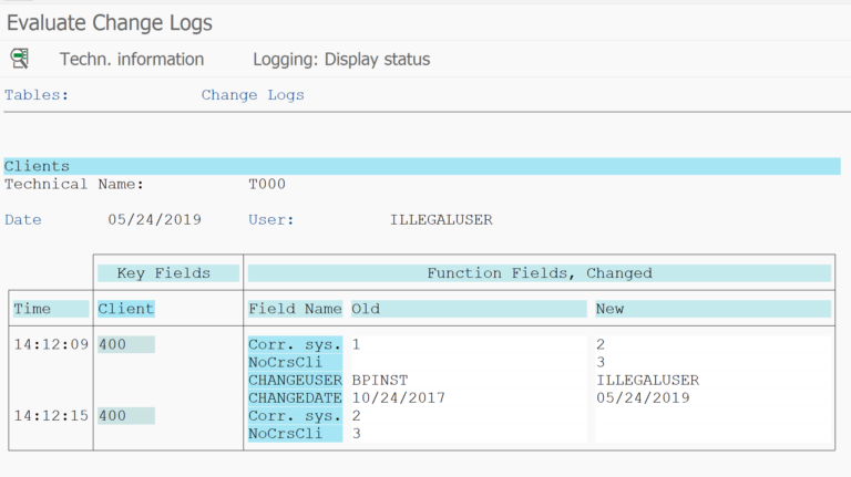 Table Logging