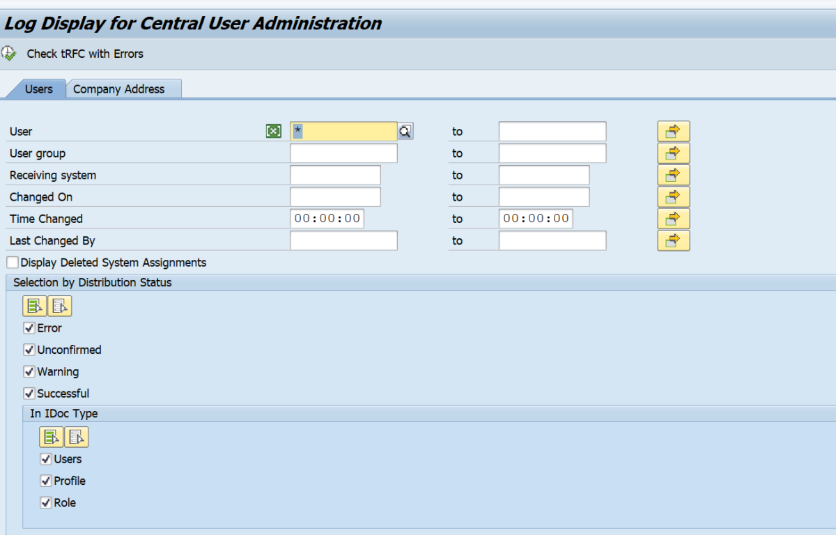 Central User Administration Cua
