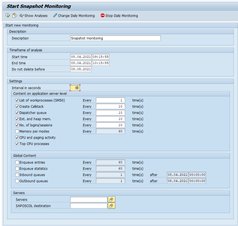 Snapshot monitoring – Saptechnicalguru.com