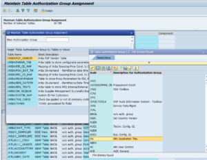 STDDAT: consistency check for generic table access authorization group ...