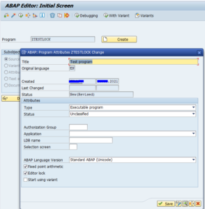ABAP editor lock – Saptechnicalguru.com