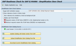 S4HANA upgrade preparation steps for simplification items ...