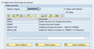 Data archiving: change documents – Saptechnicalguru.com