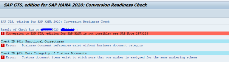 GTS Edition for Hana readiness check – Saptechnicalguru.com