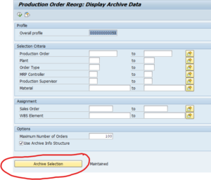 Data archiving: production order – Saptechnicalguru.com