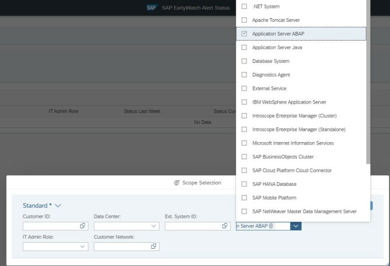 Activating early watch report (EWA) for ABAP and JAVA managed systems ...