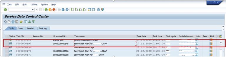 Activating early watch report (EWA) for ABAP and JAVA managed systems ...
